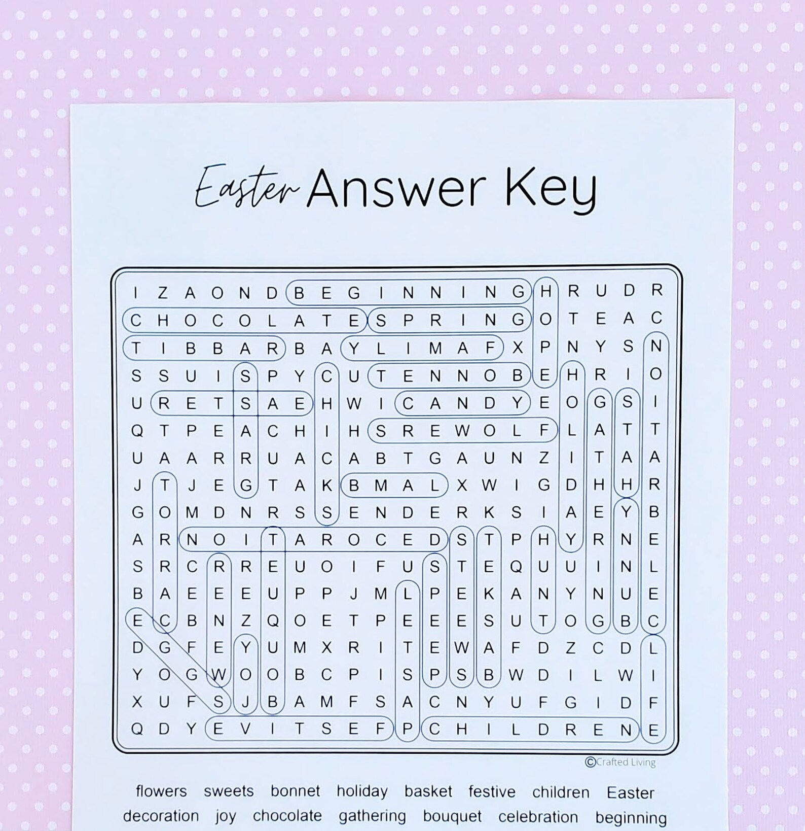 Easter Printable Word Search | Holiday Word Puzzle Party Favor | Brain ...
