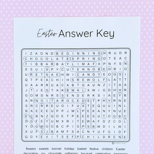 Easter Printable Word Search | Holiday Word Puzzle Party Favor | Brain ...