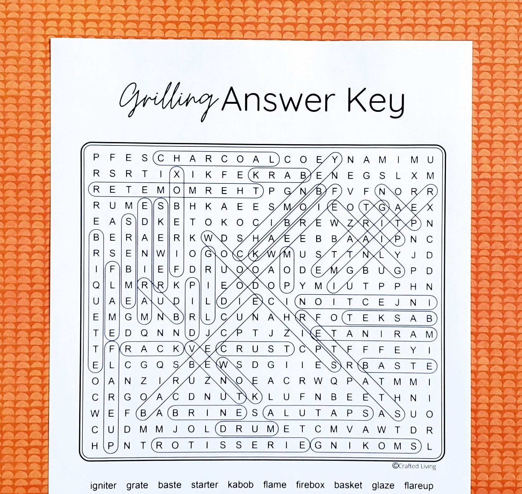Grilling Printable Word Search Food Word Puzzle Party Game - Etsy