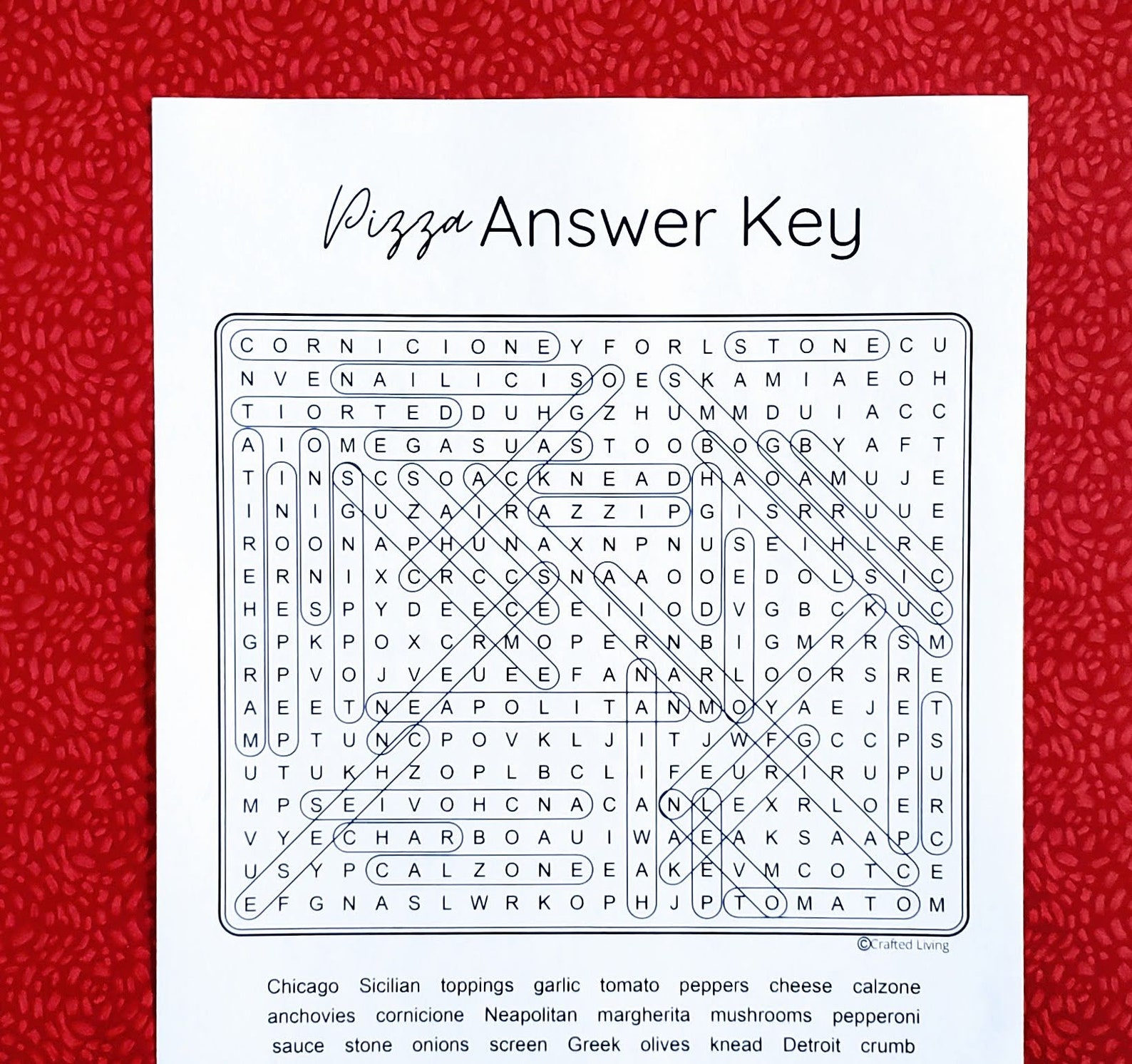 Pizza Word Search Printable | Food Puzzle Game (digital Download) - Etsy