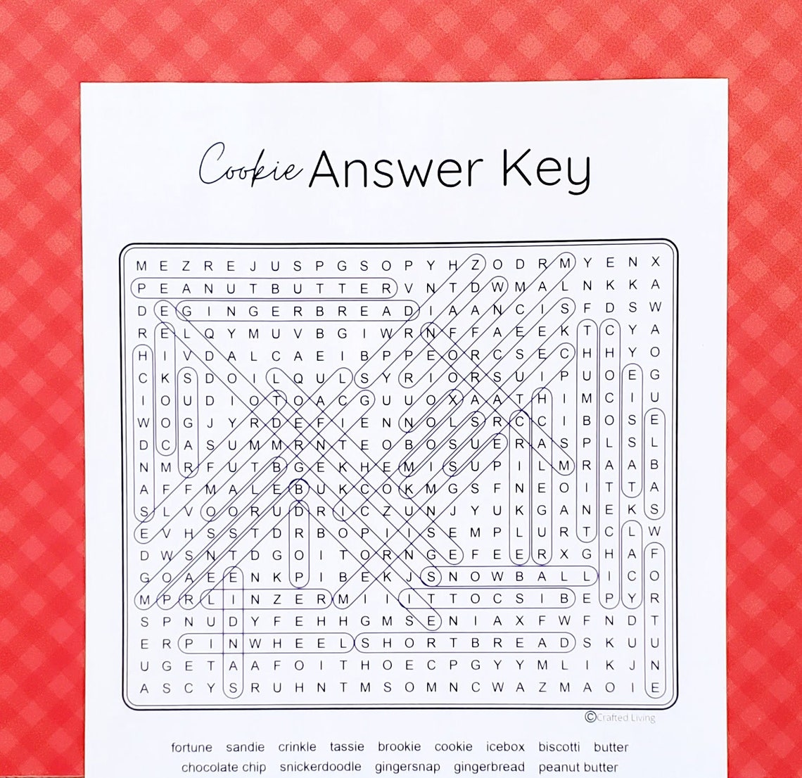 Cookie Printable Word Search | Food Word Puzzle Party Game | Brain ...