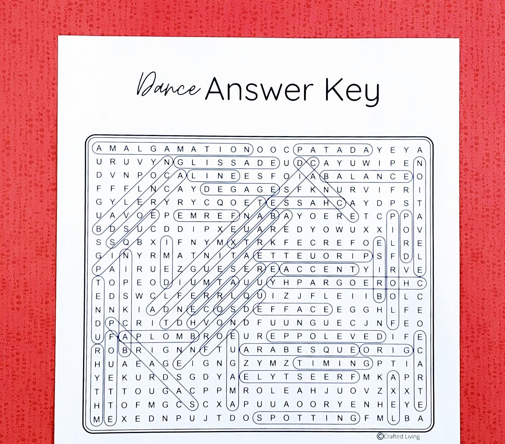 Dance Printable Word Search Dance Word Puzzle Party Game Brain Teaser ...