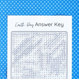 Earth Day Printable Word Search | Holiday Word Puzzle Party Favor ...