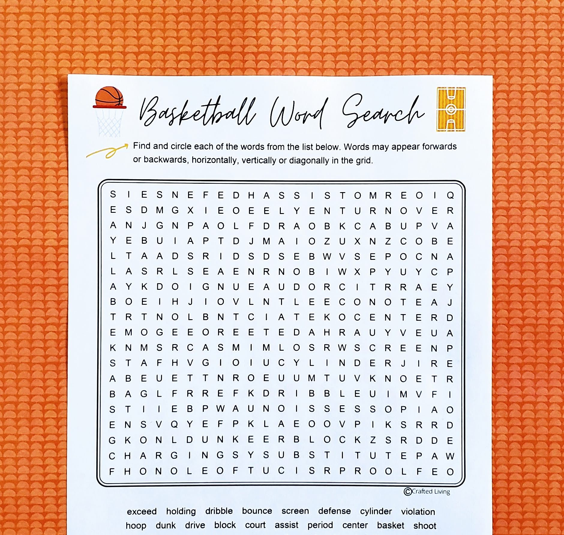 Basketball Word Search | Printable Sports Puzzle Game (digital Download ...