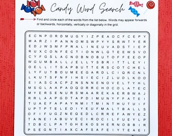 Donuts Printable Word Search | Snacks Word Puzzle Party Game | Brain ...
