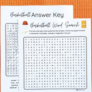 Basketball Printable Word Search | Sports Word Puzzle Party Game ...