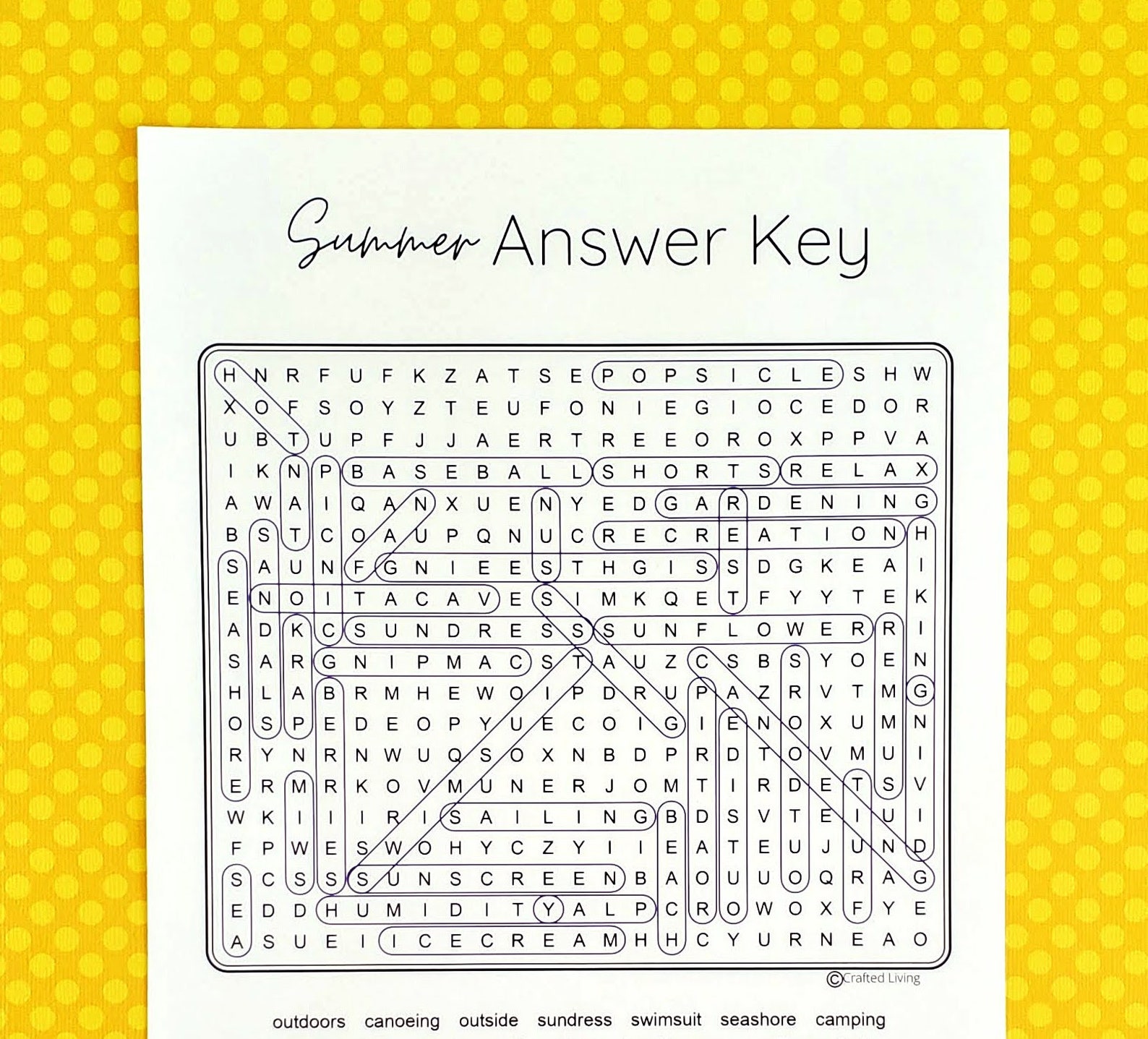 Summer Printable Word Search | Seasons Word Puzzle Party Game | Brain ...