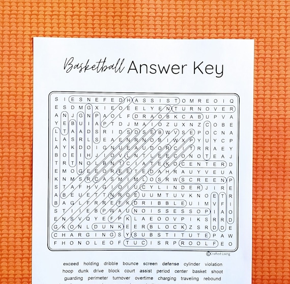 Basketball Word Search Puzzles Printable