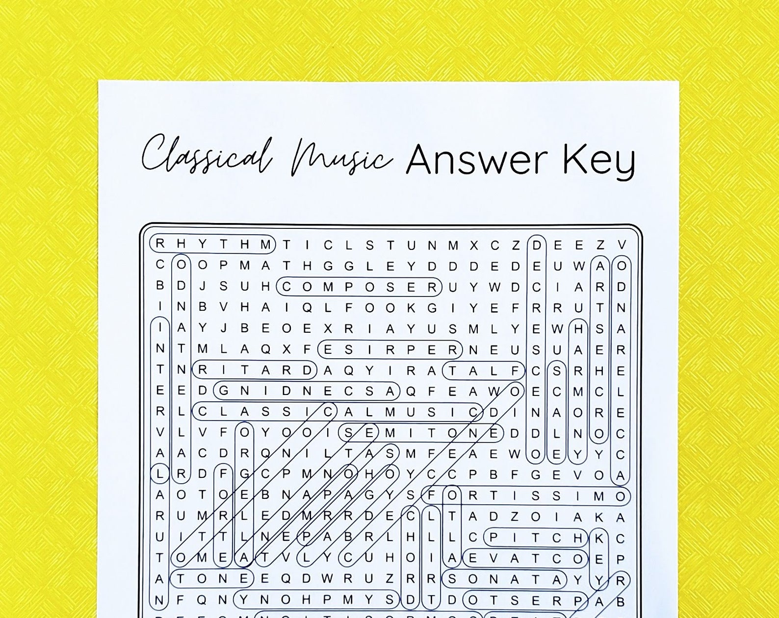 Classical Music Printable Word Search | Word Puzzle Party Game | Brain ...