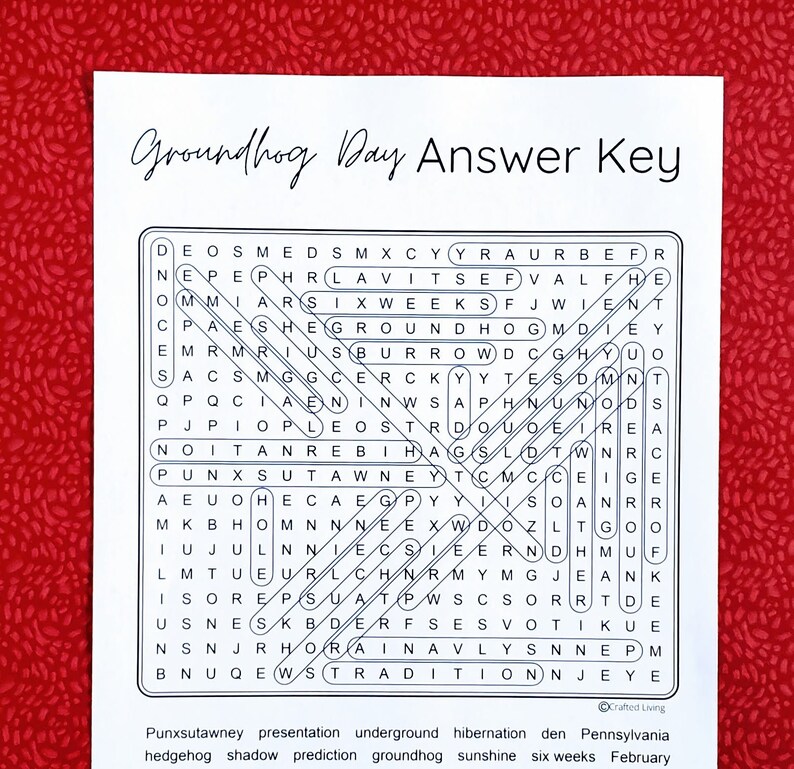 Groundhog Day Printable Word Search | Holiday Word Puzzle Party Game ...