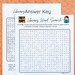 Library Printable Word Search | Book Word Puzzle Party Game | Brain ...