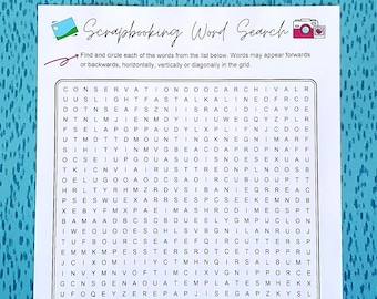 Crafts Printable Word Search | Hobby Word Puzzle Party Game | Brain ...