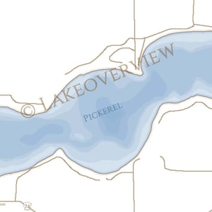 Pickerel Lake Map - Etsy