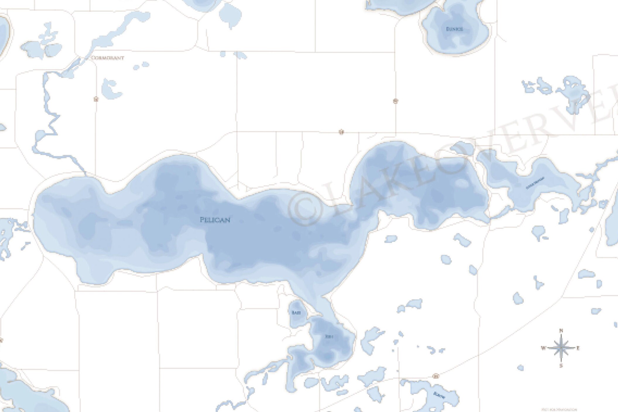 Pelican Lake Map - Etsy