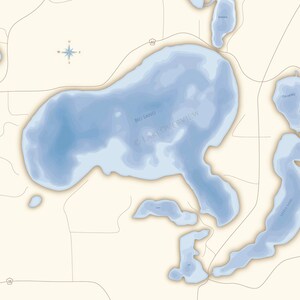 Big Sand Lake Map - Etsy