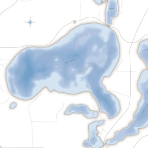 Big Sand Lake Map - Etsy
