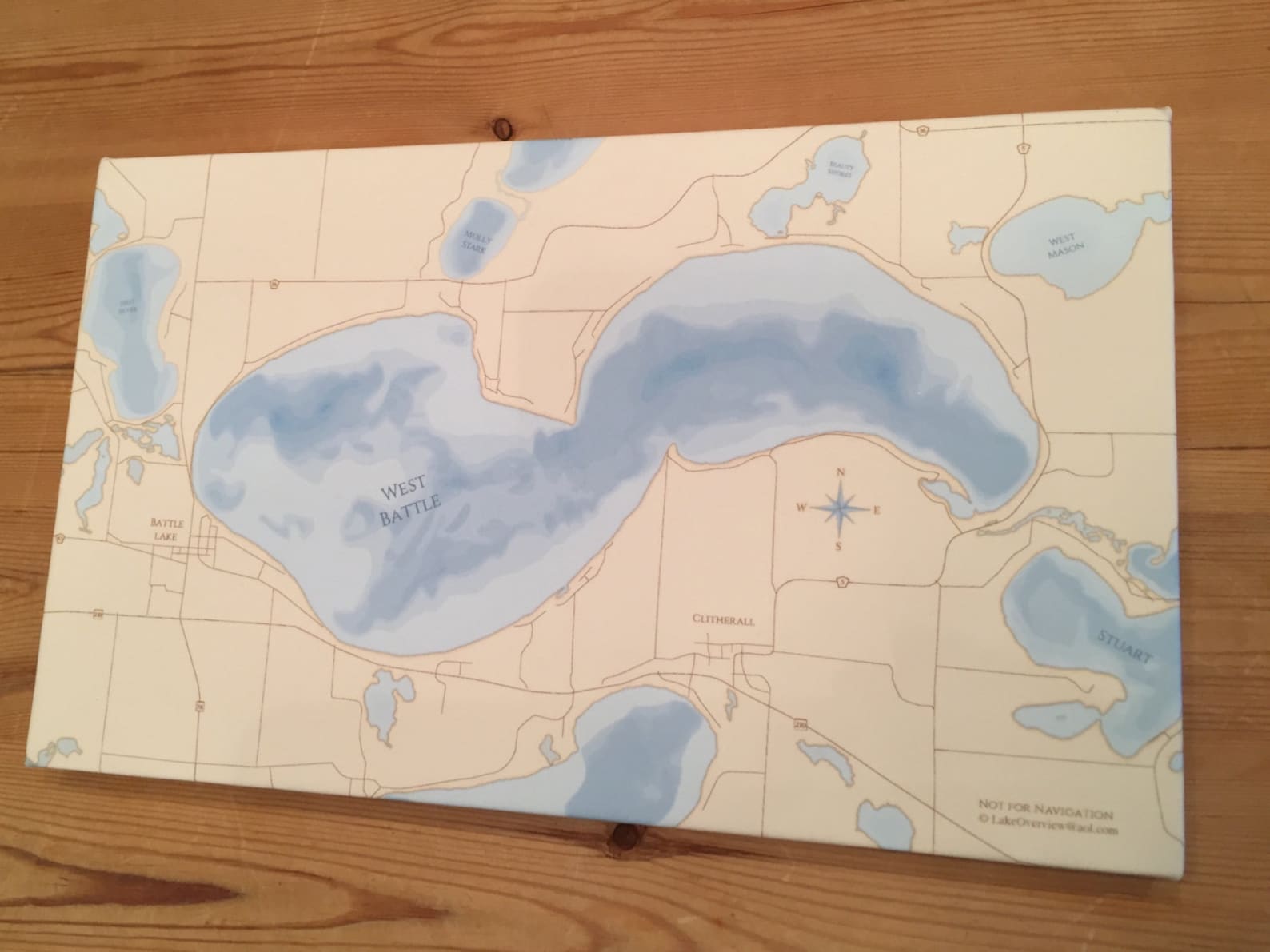 West Battle Lake Map - Etsy