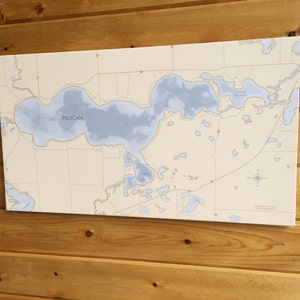 Pelican Lake Map - Etsy