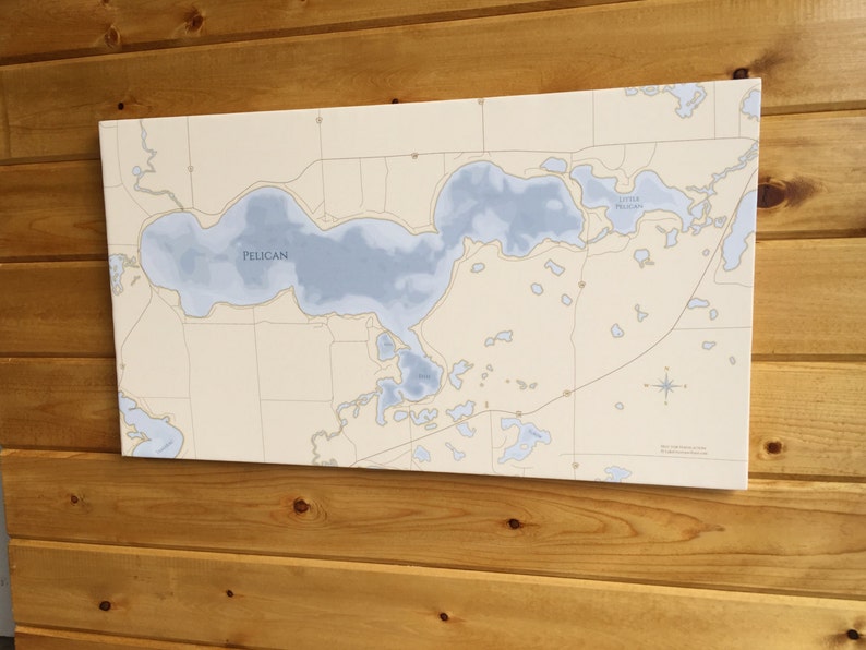 Pelican Lake Map - Etsy