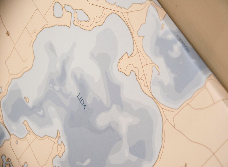 Lake Victoria, MN Canvas Map Alexandria - Etsy