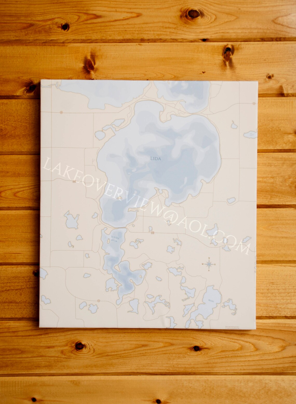 Lake Lida Map - Etsy
