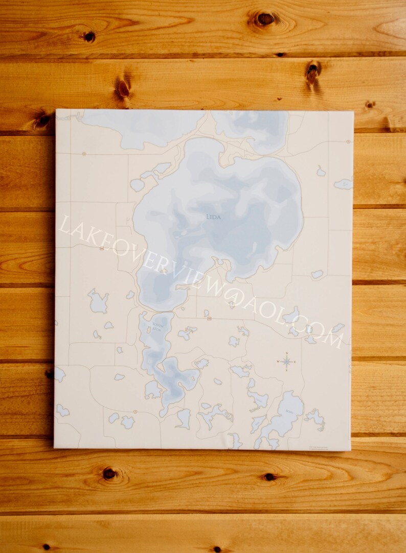 Lake Lida Map - Etsy
