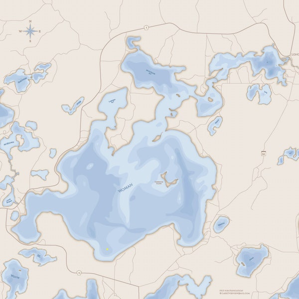 Woman Lake Map - Etsy