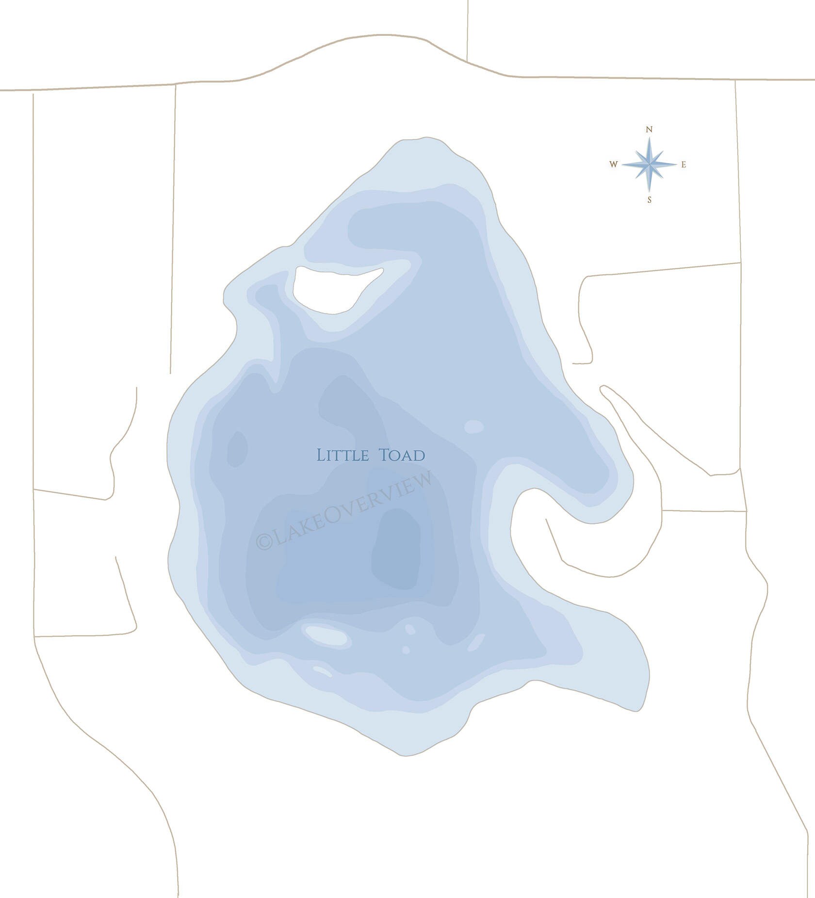 Little Toad Lake Map - Etsy