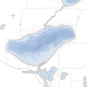 Fishhook Lake Map - Etsy