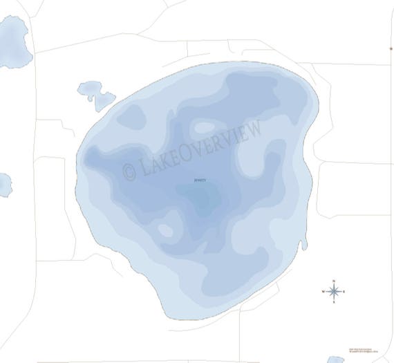 Jewett Lake Map MN | Etsy