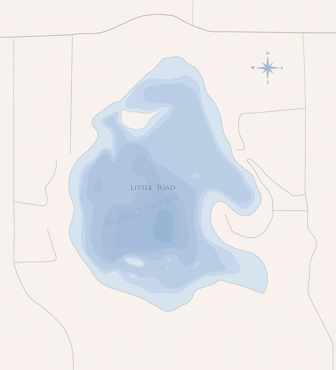 Little Toad Lake Map - Etsy