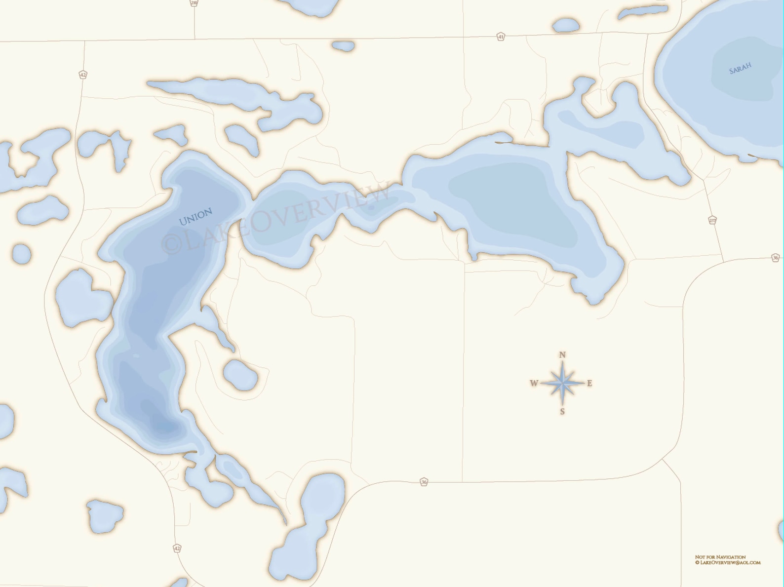 Union Lake Map - Etsy