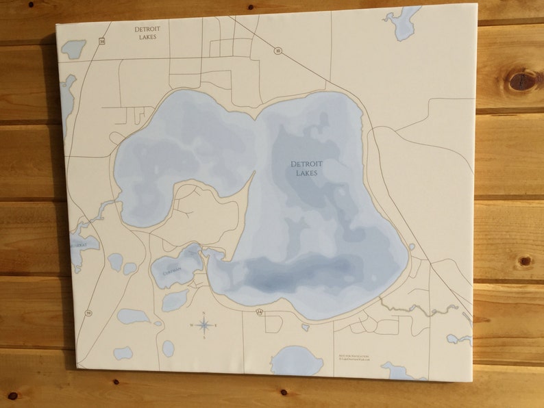 Detroit Lakes Map - Etsy