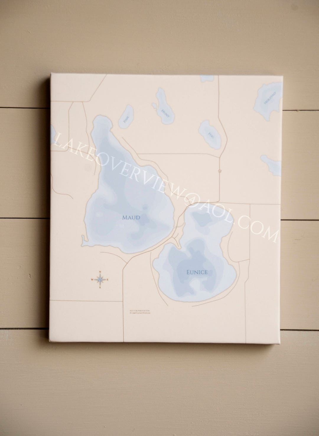Maud & Eunice Lake Map - Etsy