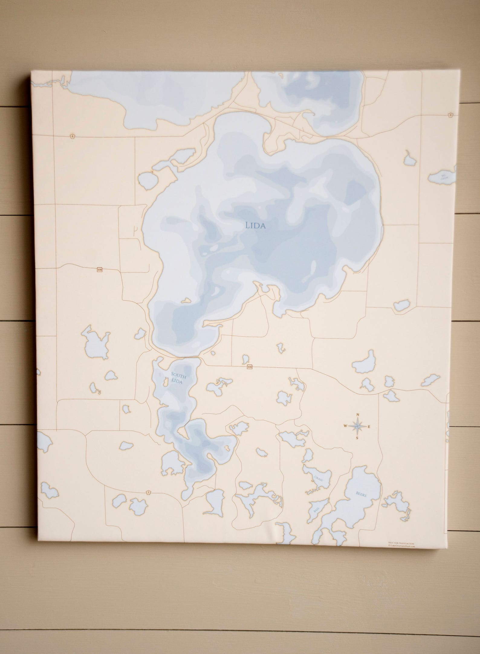 Lake Lida Map - Etsy