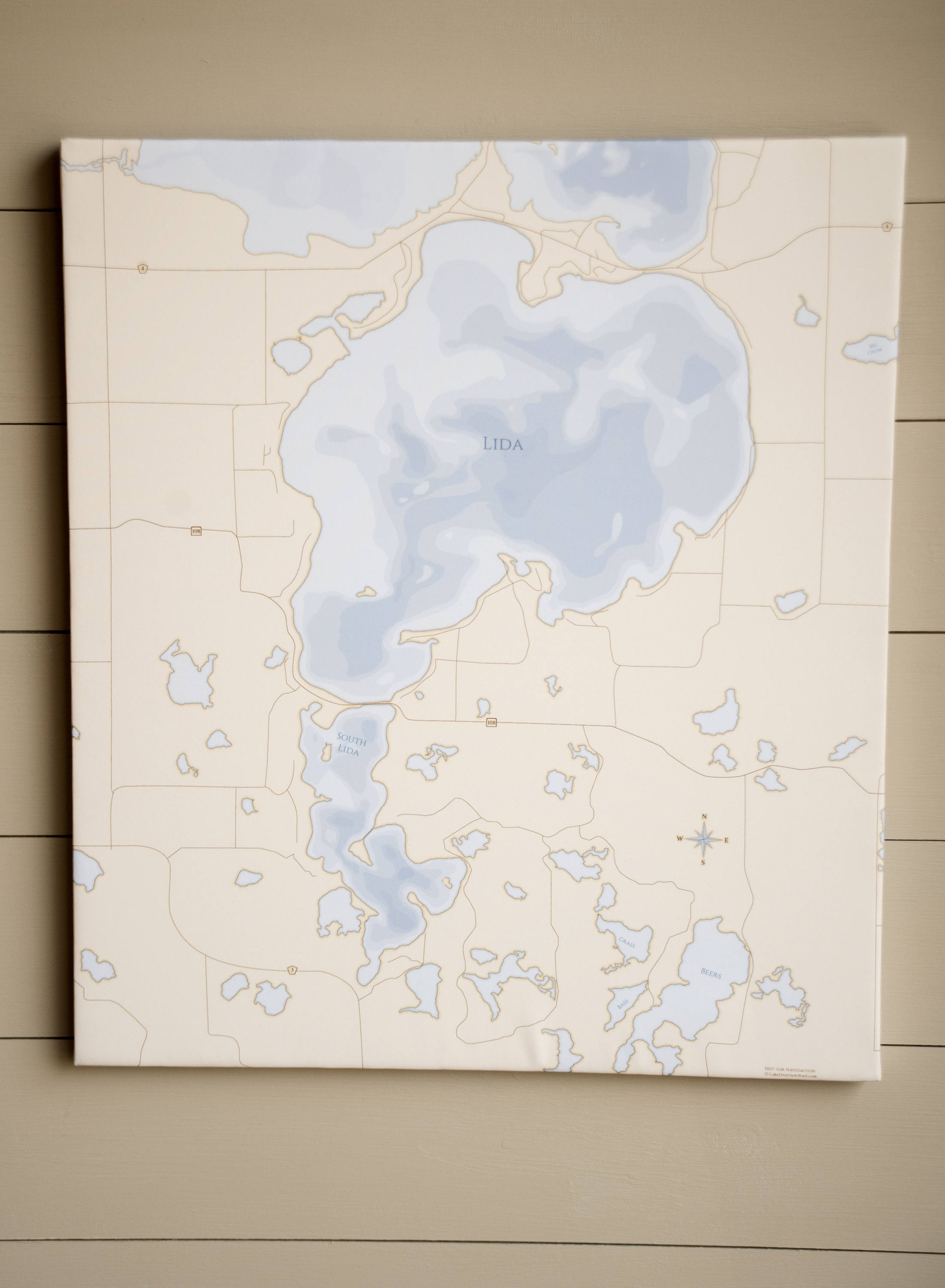 Lake Lida Map - Etsy