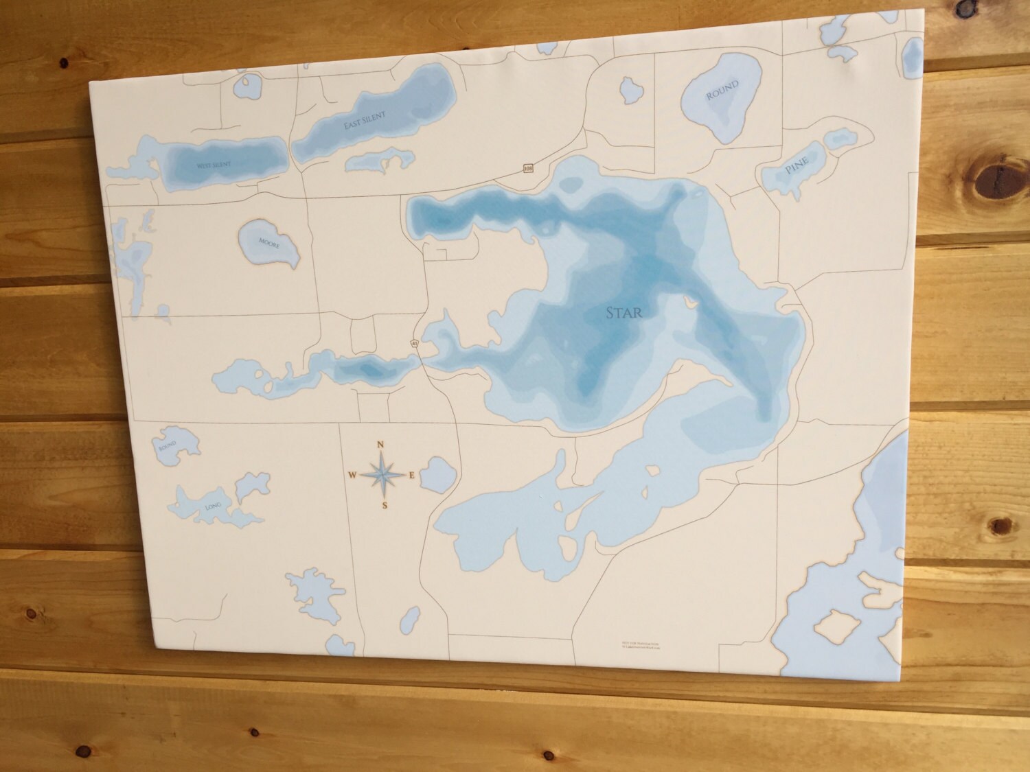 Star Lake Map - Etsy