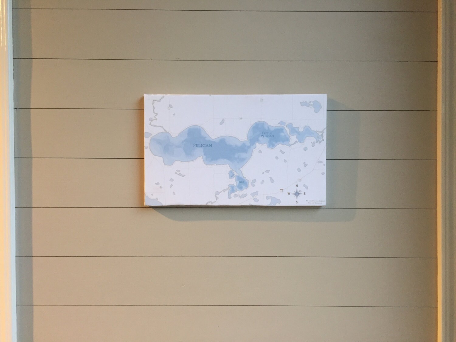 Clitherall Lake Map - Etsy