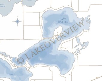 Battle Lake Mn Map - Etsy