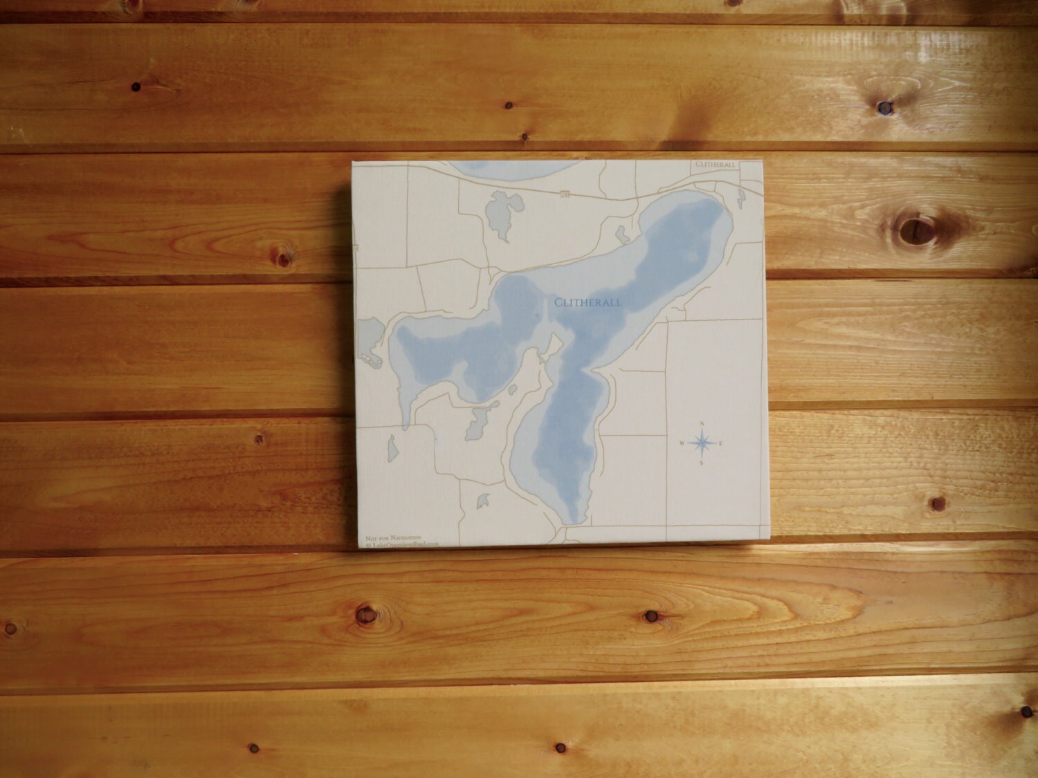 Clitherall Lake Map - Etsy