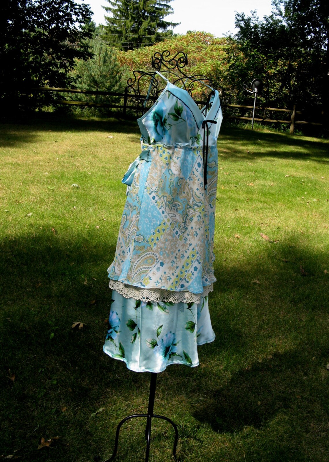 Art to Wear Gypsy Fairy Boho Romantic Shabby Chic Upcycled Slip Dress ...