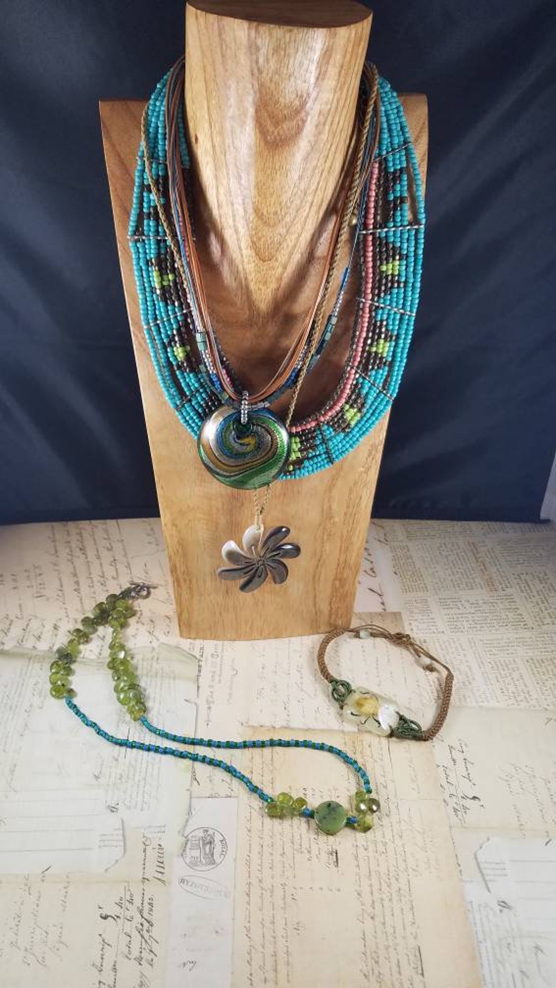 Rain Forest Boho Vintage Jewelry Set #1 - Etsy
