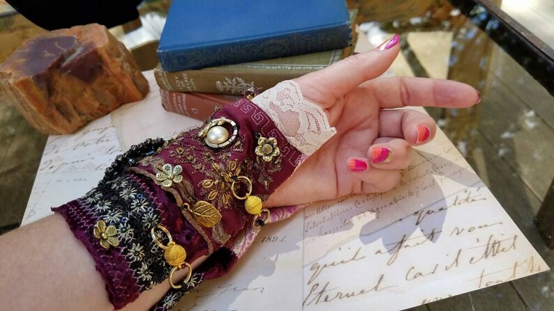 Romantic Wrist Cuff for the Gypsy Boho or Adventurous - Etsy