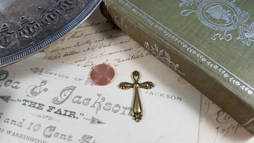 Bronze Cross Metal Stamping - Etsy