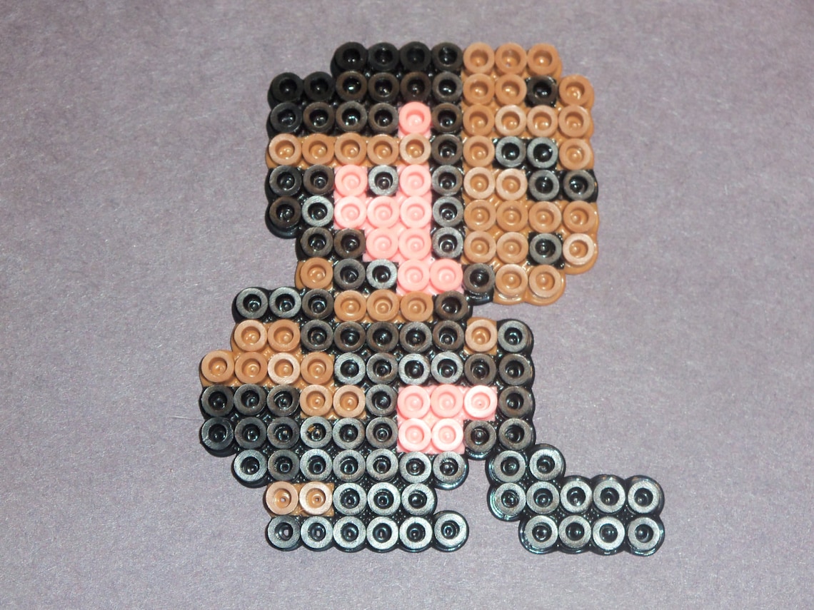 Goalie From Ice Hockey Perler Bead Art - Etsy