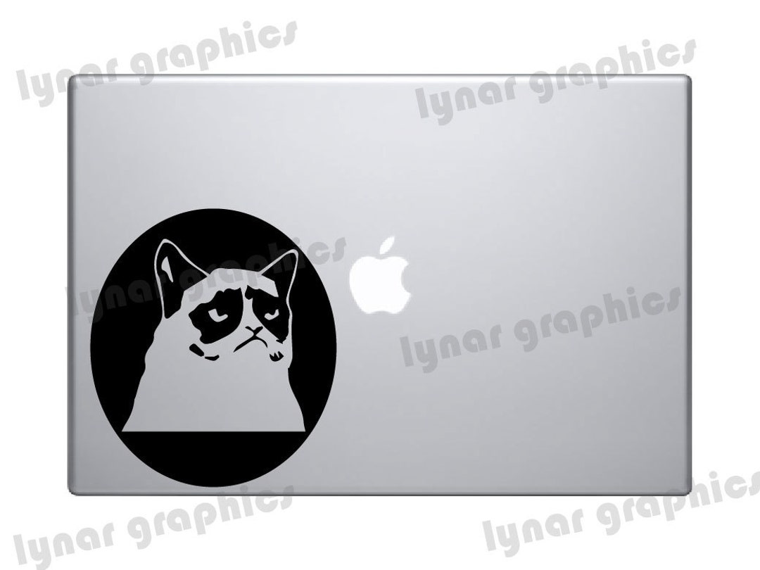 Grumpy Cat Decal Meme Laptop Sticker | Funny Car Decal | Personalised ...