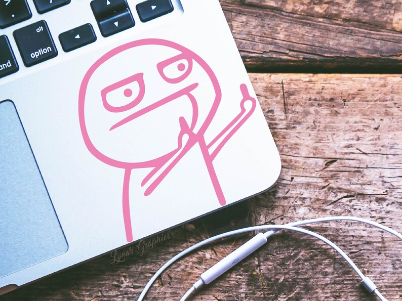 Middle Finger Stickman Decal Funny Vinyl Decal Flip off - Etsy