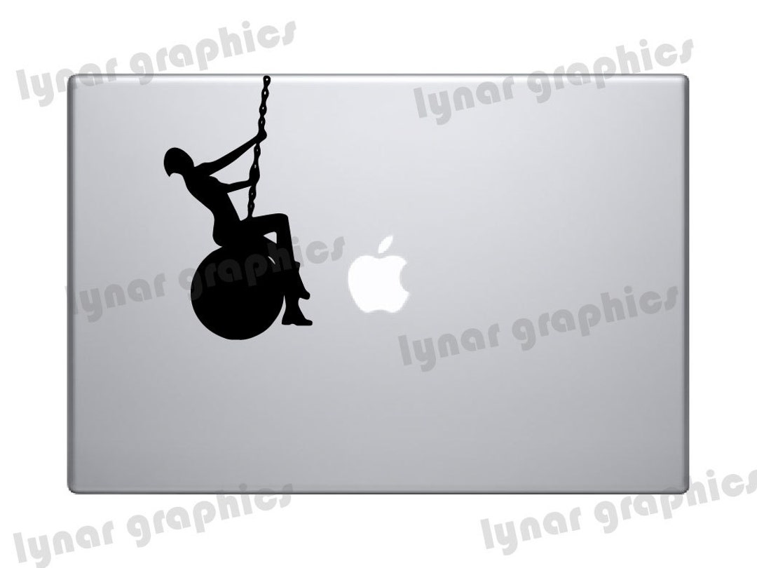 Wrecking Ball Laptop Sticker | Miley Cyrus Vinyl Decal | Funny Mirror ...