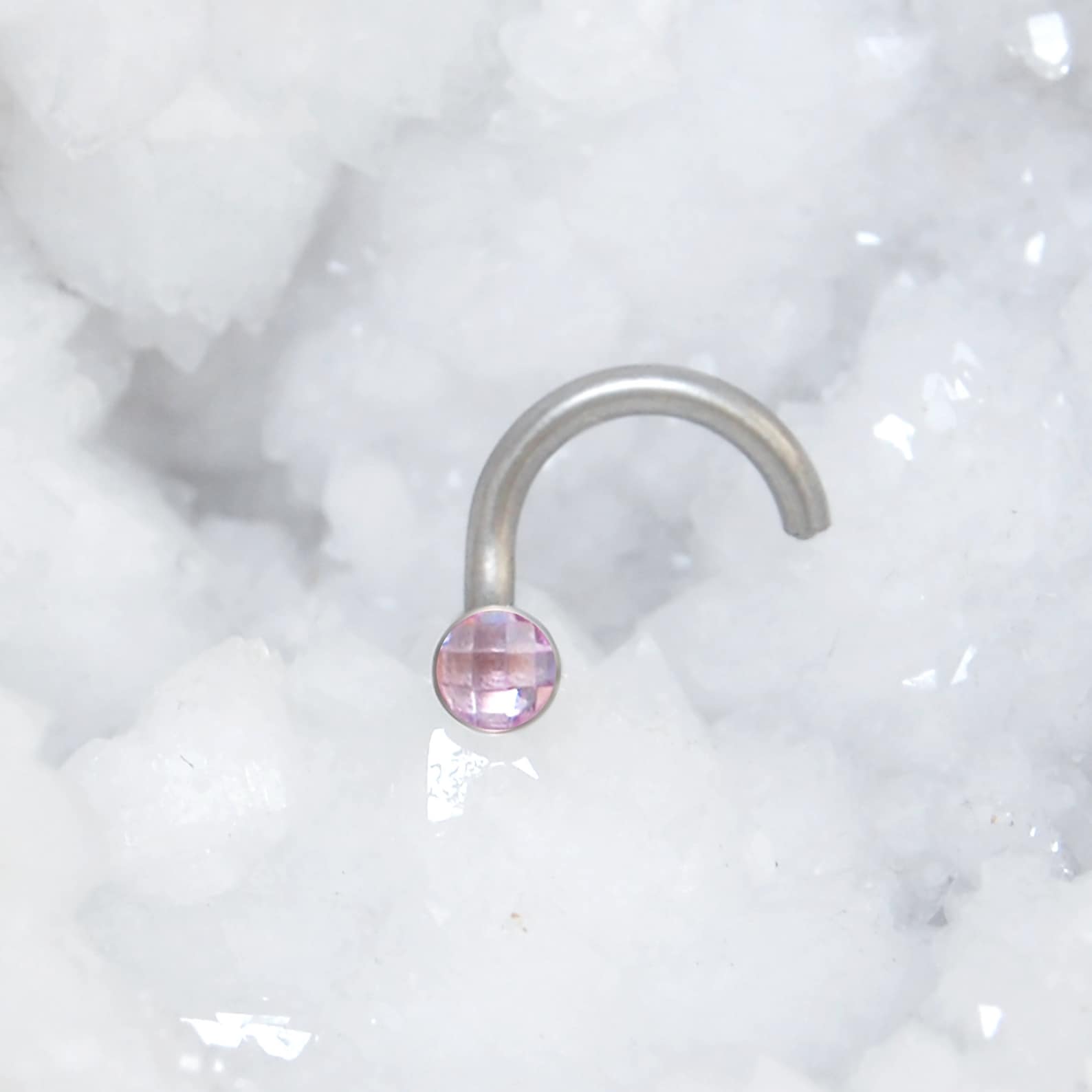 Titanium Nostril Ring CZ Nose Stud Screw 20g Nose Ring 18g | Etsy