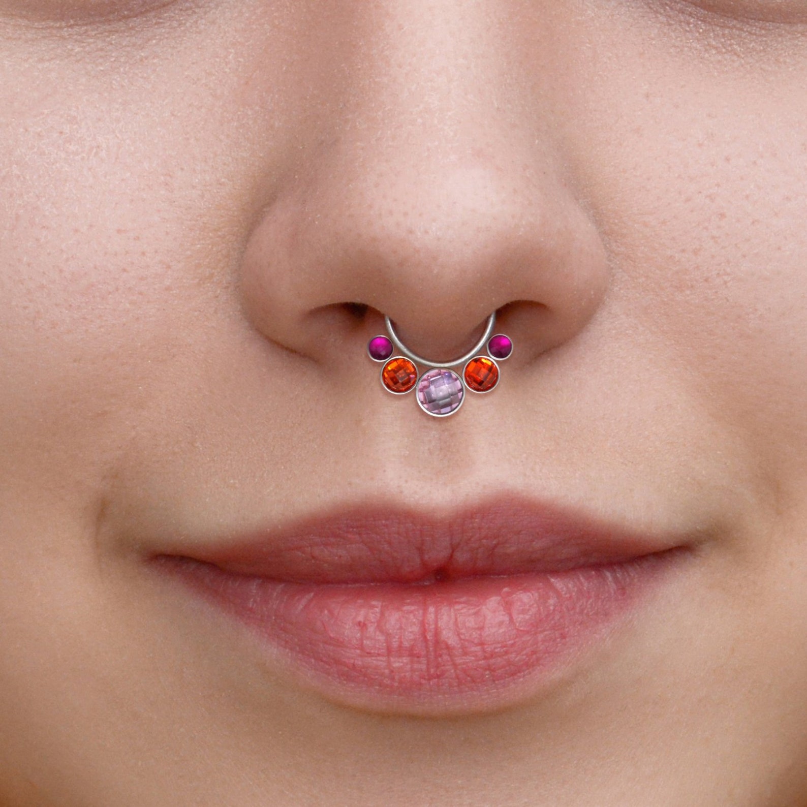 Septum Ring Surgical Steel - Septum Jewelry With CZ Stones - Daith ...